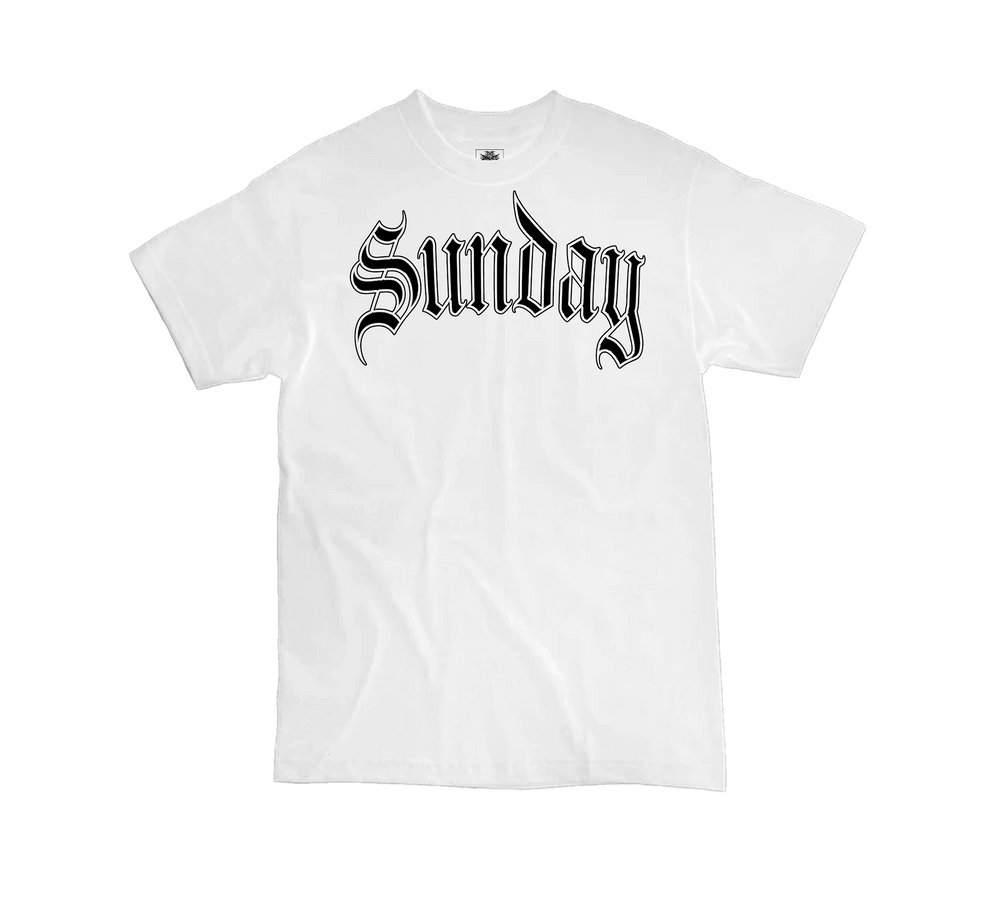 Sunday logo design (white) – The Dark Fit